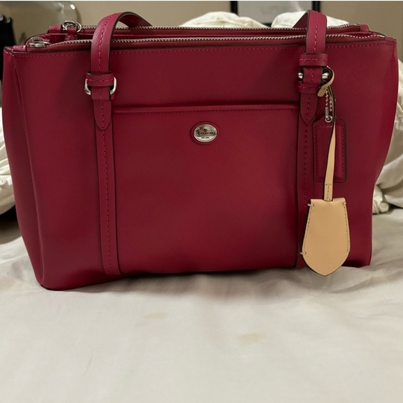 Coach | Bags | Coach Raspberry Leather Womens Bag | Poshmark